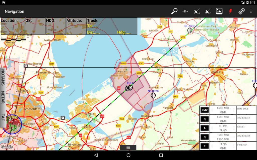 Active Airspaces – Mobile Aviation Tools