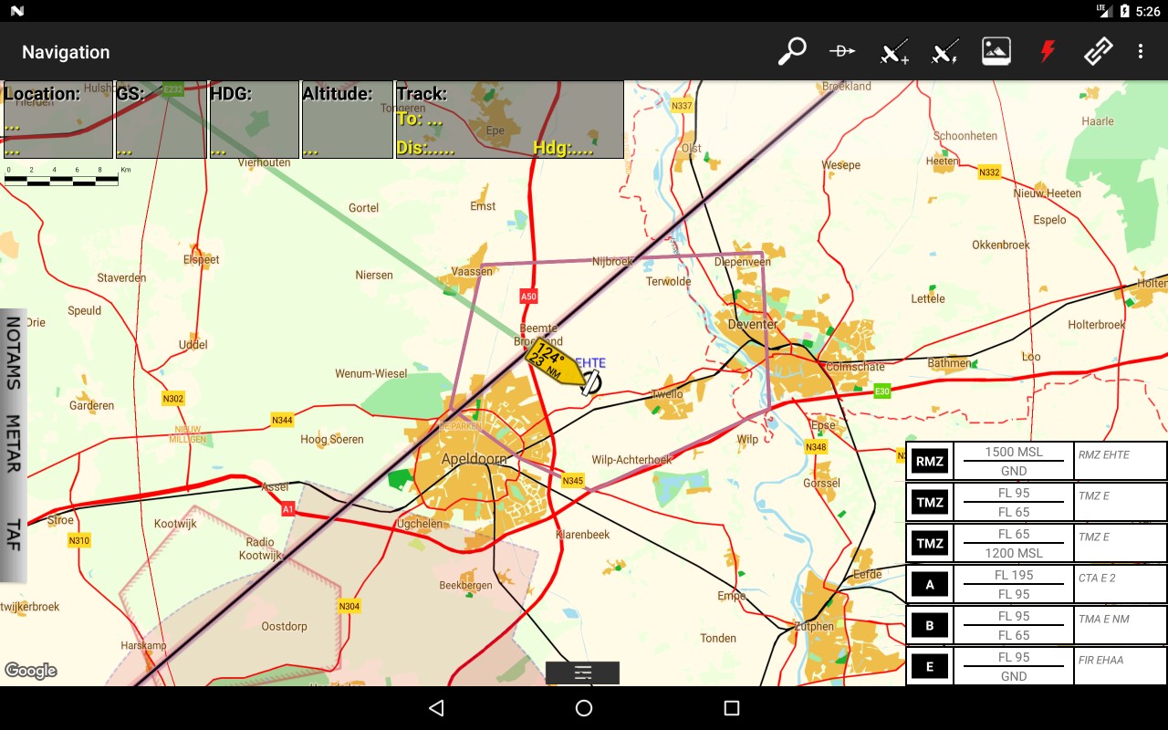 Deviation Line – Mobile Aviation Tools