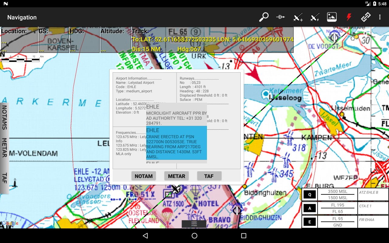 Notams, Metars, Tafs – Mobile Aviation Tools