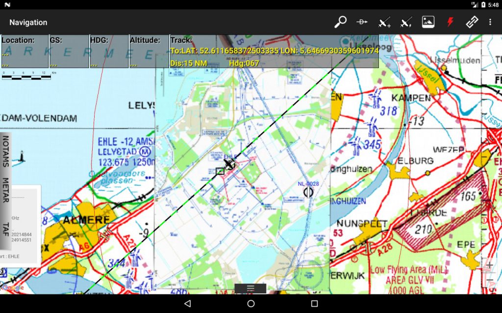 Georeferenced maps – Mobile Aviation Tools